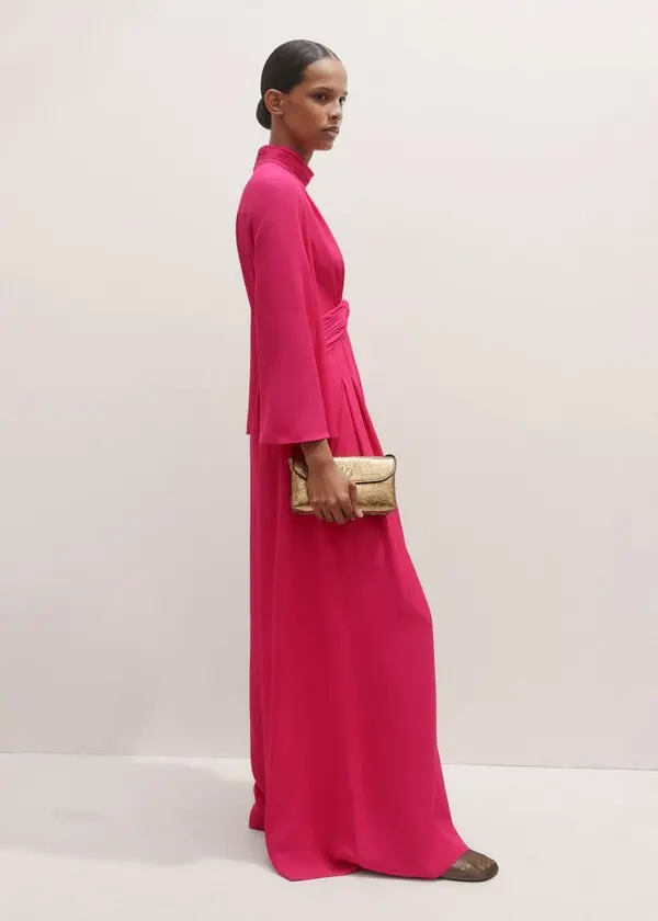 Me+Em Silk Wide-Leg Jumpsuit In Hibiscus Pink - 30% Off | Editorialist